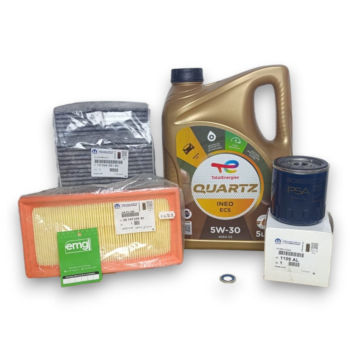 Kit Filtros y Aceite Total Peugeot 208 / Citroën C3 1.2 VTi – Emgi